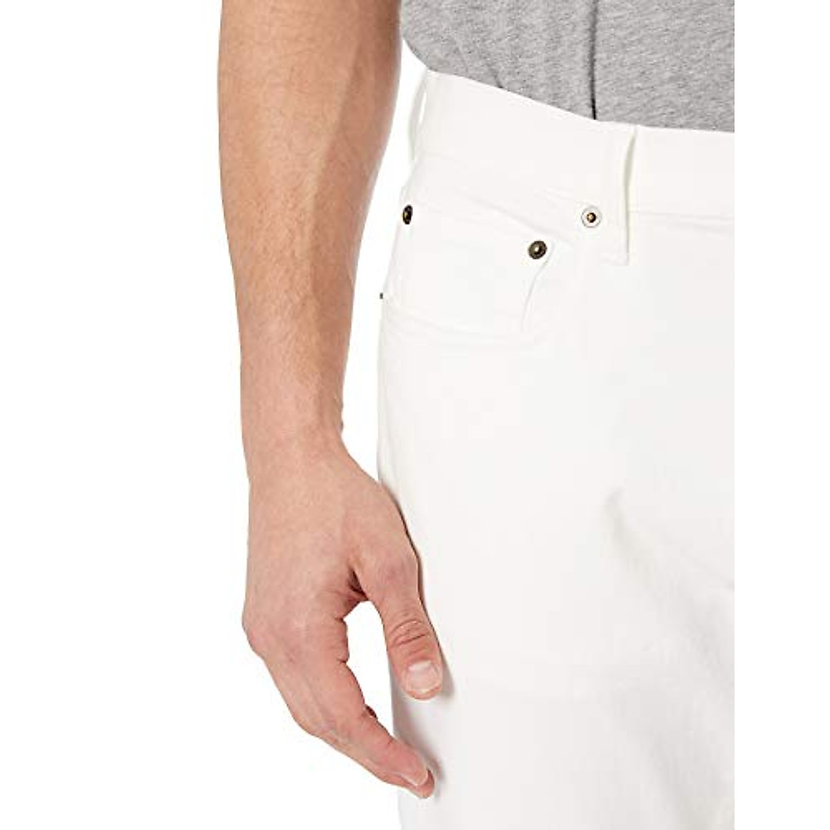 Amazon Essentials Men's Athletic-Fit Stretch Jean, Bright White, 40W x 28L