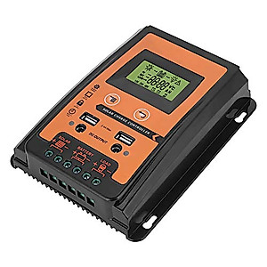 Delaman Solar Charge Controller, 30 Amp 12V/24V DC Input MPPT with LCD Display Solar Panel Regulator