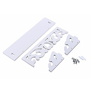 Yosoo White Wooden Chic Filigree Style Decorative Floating Wall Shelf, Cutout Design Shelves (Small)