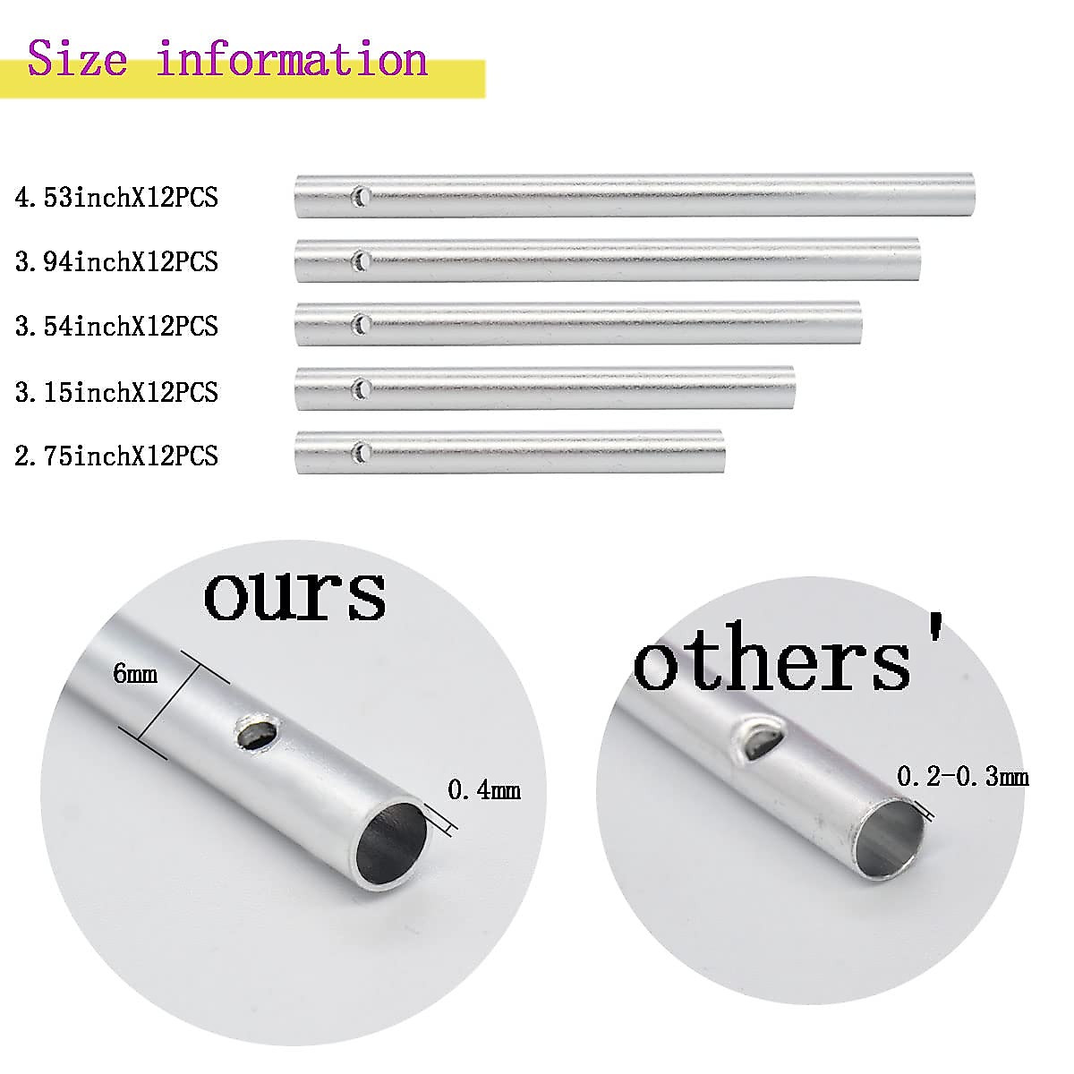 67 Pieces Wind Chime Making Kit,Wind Chime Supply,Wind Chime Part,Wind Chime Tubes,Wind Chime kit DIY Wind Chimes for Kids Boy Girl and Adult Ornament Craft Kit