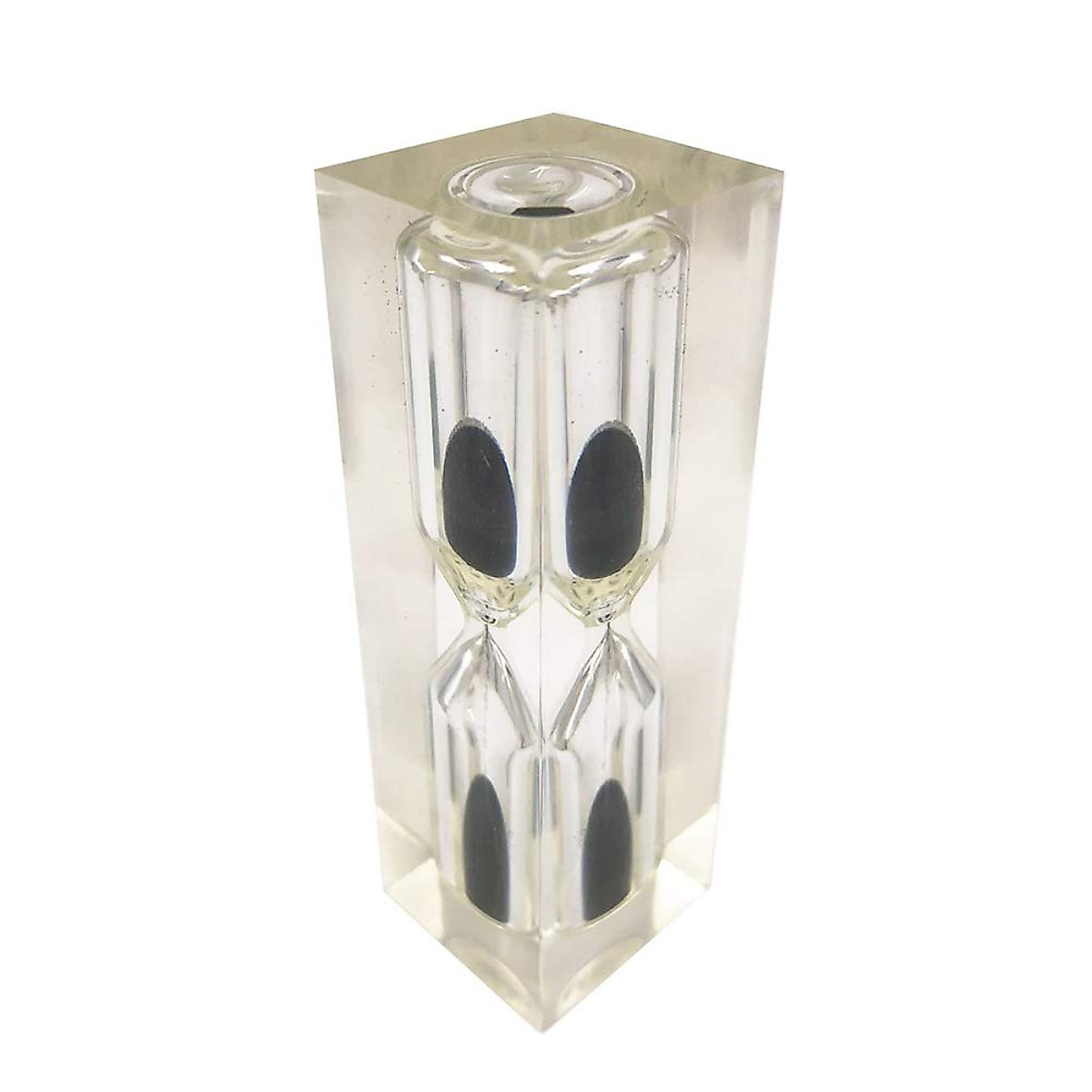 Artibetter 3 Minutes Crystal Sand Timer Black Hourglass Decorative Glass Timer