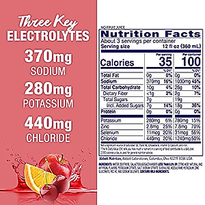 Pedialyte Advanced Care Electrolyte Solution, 1 Liter, 8 Count, with PreActive Prebiotics, Hydration Drink, Cherry Punch