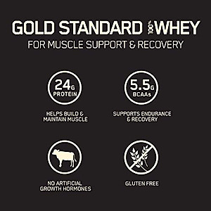 Optimum Nutrition 100% Gold Standard Whey Protein Powder: Double Rich Chocolate (5 Pound) with Micronized Creatine Monohydrate Powder, Unflavored (120 Servings) - Bundle Pack