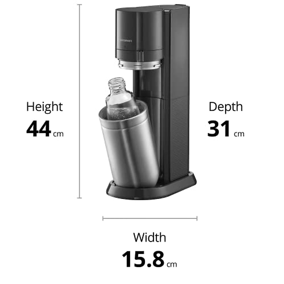 SodaStream Duo Sparkling Water Maker - Metallic Black, Medium