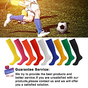 Back to School Socks,Red Softball Soccer Socks,Three street Women's Men's Over Knee High Solid Athletic Football Baseball Hockey Team Long Tube Socks Red 10-Pairs