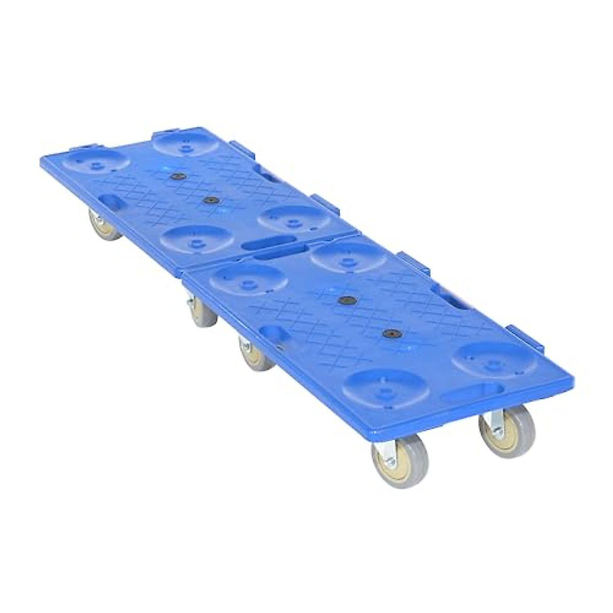 Vestil PCS-1626 Plastic Interlocking Dolly with Polypropylene Caster, 250 lbs Capacity, 16” Width x 26” Length x 6-1/2” Height , Deck Height