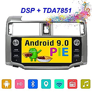 FLYUNICE 9.2 Inch Android 9.0 IPS Screen Car Stereo Radio GPS Navigation for Toyota 4Runner 2010-2019 Touch Screen 8 Core 4+64G Head Unit Carplay DSP Sound Multimedia Player WiFi (Silver Grey)