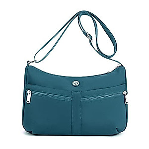Oichy Crossbody Bags for Women Waterproof Shoulder Bag Casual Nylon Purse Ladies Lightweight Travel Handbag (Blue)