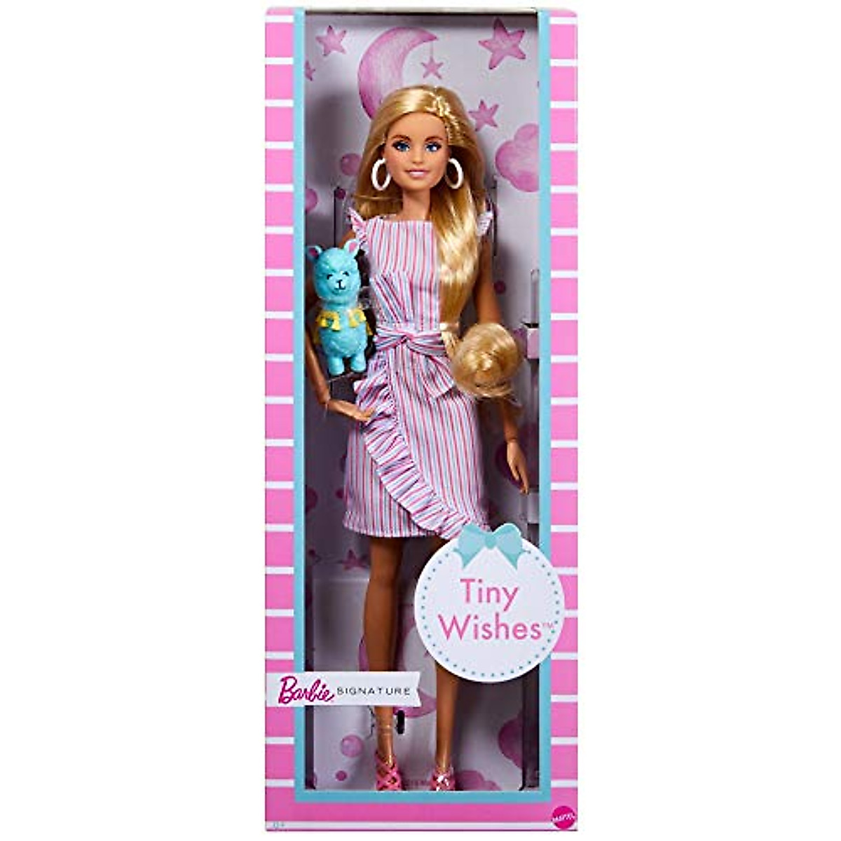 Barbie Tiny Wishes Doll (11.5-inch Blonde) Collectible Doll in Wrap Dress and Accessories