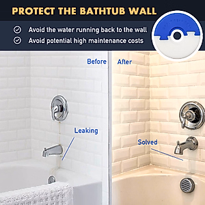 Welvzen Bathtub Spout Pipe Seal, Block Water Past Through Finished Wall, Tub Spout Water Leakage Disc Seal, Bath Wall Waterproof Protection for Copper Pipe (1/2" Copper Pipe 0.63in (16mm))