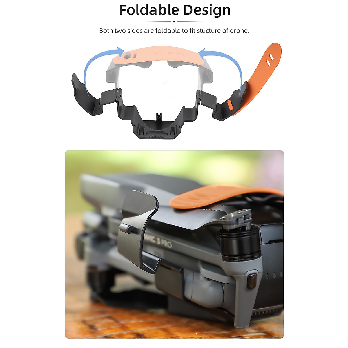 Mavic 3 Pro Prop Holder Propeller Fixator Stabilizer Bottom Cover Protector For DJI Mavic 3/3 Pro / 3 Classic Drone (Black)