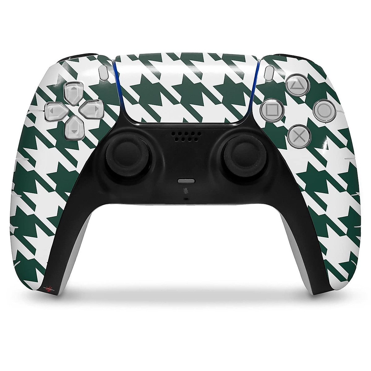 WraptorSkinz Skin Wrap compatible with Sony PS5 DualSense Controller Houndstooth Hunter Green (CONTROLLER NOT INCLUDED)