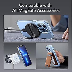 ESR for iPhone 13 Pro Max Phone Case, Compatible with MagSafe, Shockproof Military-Grade Protection, Yellowing Resistant, Magnetic Case for iPhone 13 Pro Max, Classic Hybrid Case (HaloLock), Clear