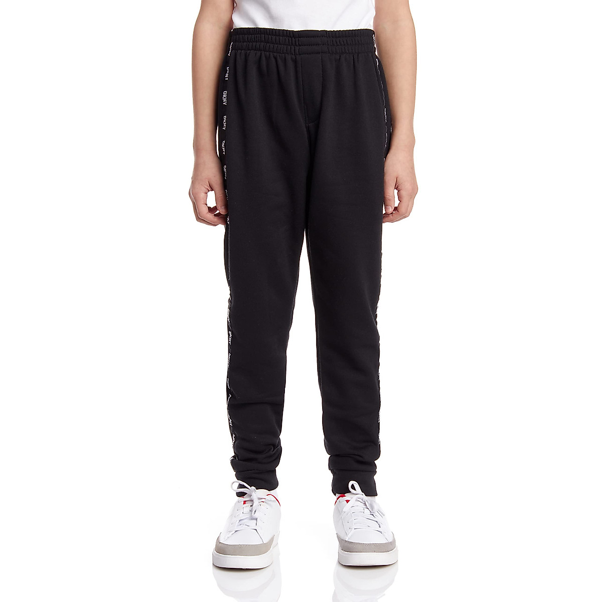 DKNY Boys' Sweatpants - 2 Pack Lightweight Performance Fleece Joggers for Boys - Breathable Athletic Jogger Pants (8-12), Size 10, Dark Grey Heather