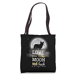 Cardigan Welsh Corgi Love To The Moon Tote Bag