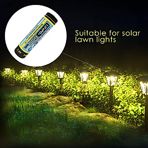 HYPERPS 3.2V AA 600mAh Rechargeable Battery for Solar Panel Light, Tooth Brush, Shaver, Flashlight (6-Pack)