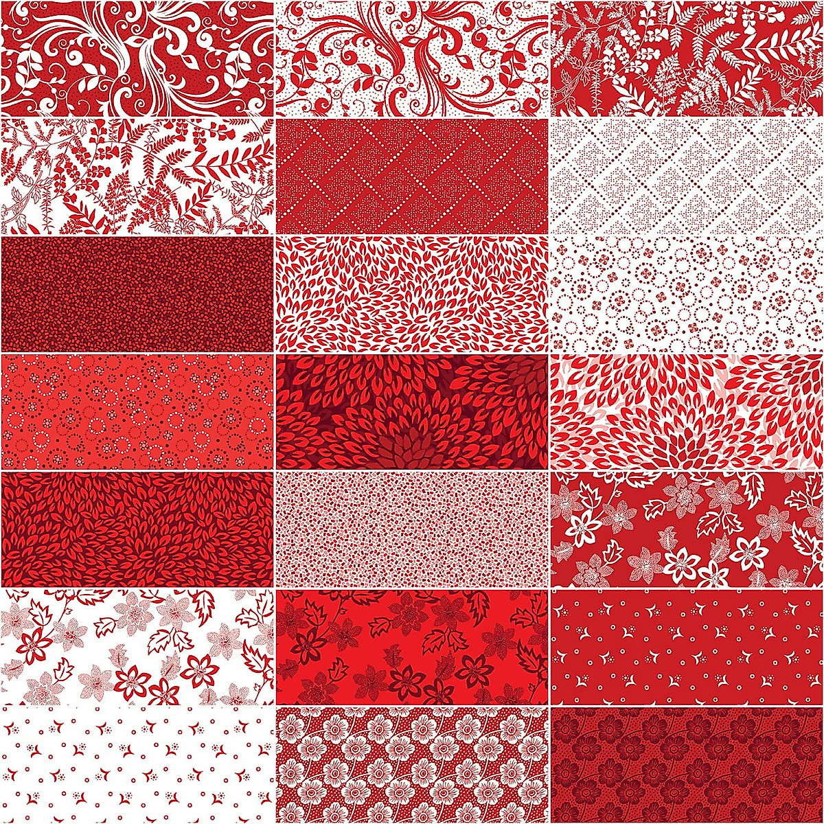 Kanvas Studio Red Rhapsody 10X10 Pack 42 10-inch Squares Layer Cake Benartex