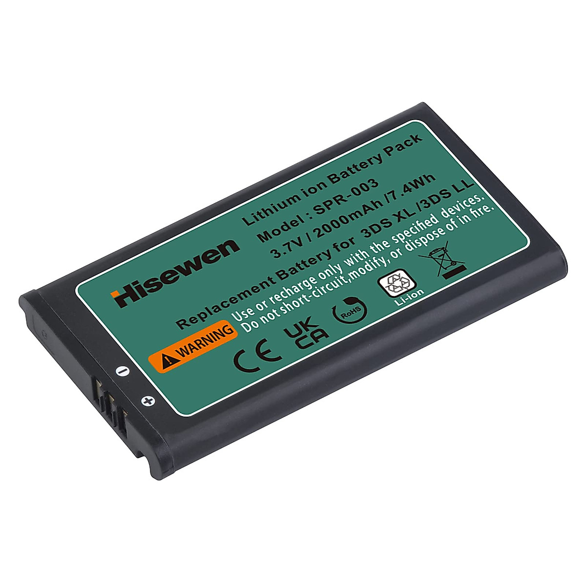 Hisewen 3DS XL Battery, SPR-003 Replacement Lithium-ion Battery 2000mAh Compatible with Nintendo 3DS XL, New 3DS XL, 3DS LL Console with Tool 【Not for New 3DS】