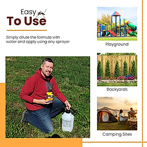 Flock Free Natural Mosquito Control Spray Concentrate, Repels Mosquitoes, Ticks, Fleas, Flies, Gnats, and Chiggers Away. Makes up to 4 Gallons! (4oz Concentrate)