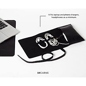 Laptop Sleeve Case & Cord Organizer Bag, Cable Tech Accessories Pouch, Charger Case, MacBook Pro 13 / Air M2 Case (MacBook Pro 13" 2016-2021 // Air 13” 2018-2021, Black)