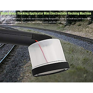 Static Grass Flocking Applicator，Mini Electrostatic Flocking Machine，Portable ABS Flocking Machine for DIY Scenic Mini Terrain Builds Modelling Sand Table Train Wargames Model Railroad Diorama Scale