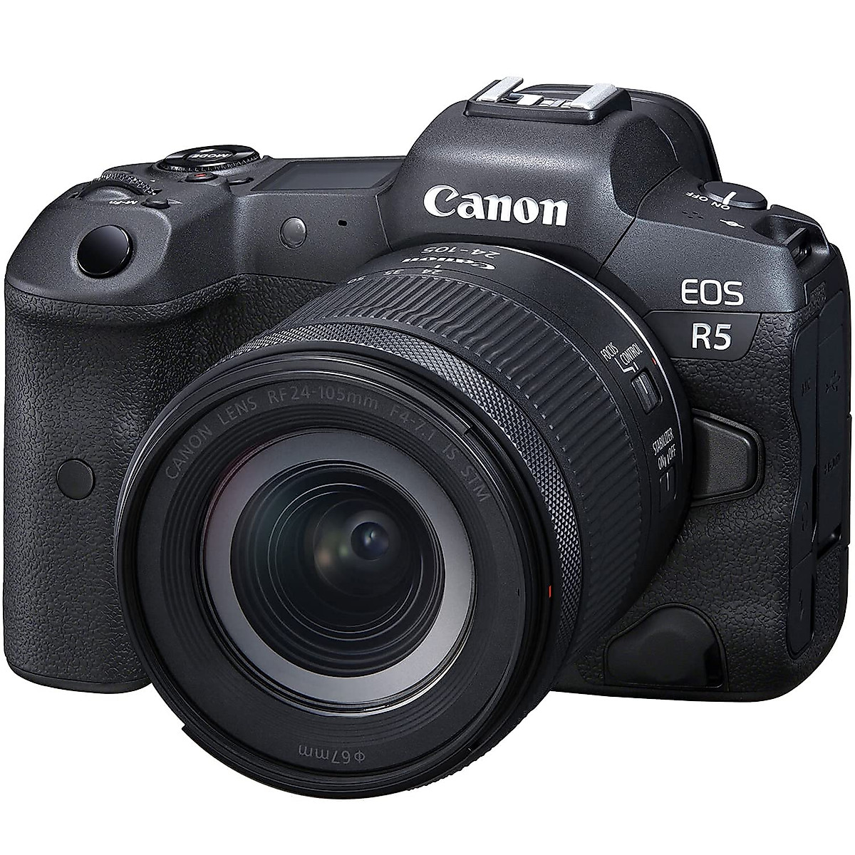 R5 Full Frame Mirrorless Camera + RF 24-105mm F4-7.1 is STM Zoom Lens Kit, Black (Compatible with Canon Products) (Renewed)