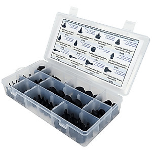 Dsnaduo 160 PCS Black Rubber Bumper Assortment, Automotive Rubber Bumper Stopper, Rubber Stop Bumper Compatible with GM Ford and Chrysler Replace 20030, 8210, fit Many Models