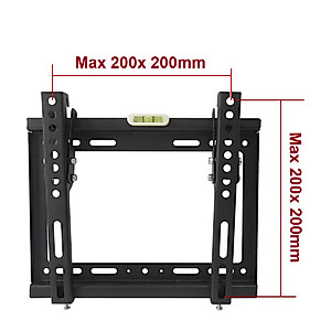 Yuarisx Low Profile Tilt TV Wall Mount Bracket for Most 14-40 inch LED, LCD OLED, Plasma Flat Panel and Curved Screen, Max VESA 200x200mm