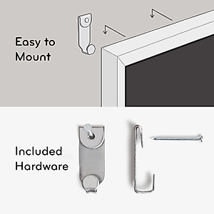 U Brands Magnetic Dry Erase Board, 23 x 35 Inches, Black Wood Frame (311U00-01)