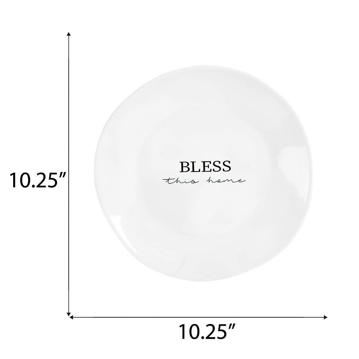 Bless this home 10.25 x 10.25 Melamine Decorative Serving Platter