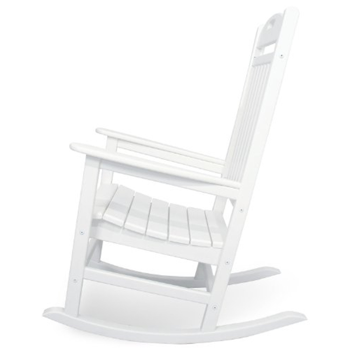 Trex Outdoor Furniture by Polywood TXR100CW Yacht Club Rocking Chair Rocker, Classic White