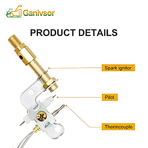 Ganivsor 120630-02 Pilot ODS for Desa Glo-Warm Vent Free Propane Gas Wall Heaters - 2000 Watts Pilot ODS Assembly