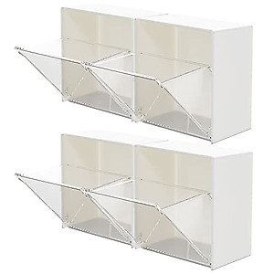 Meltset Wall Mounted Storage Box Self-Adhesive Water&Dust Proof Storage Dispenser Transparent Acrylic Organizer Bathroom Small Storage Container for Cotton Ball, Cotton Pad, Bandaid