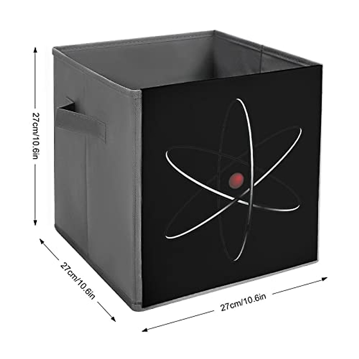 Physics of Quantum Canvas Collapsible Storage Bins Cube Organizer Baskets with Handles for Home Office Car