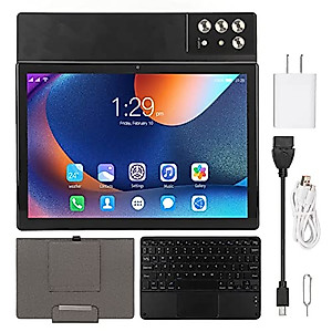 Honio Tablet PC, 8MP Front 16MP Rear 4G Network 100‑240V 10.1 Inch Tablet 8GB RAM 256GB ROM 8 Core CPU for Android 12 for Office (US Plug)