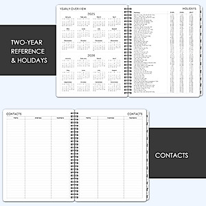 Planner 2023-2024 - Weekly and Monthly Planner, July 2023 - June 2024, 8'' x 10'', 2023-2024 Academic Planner with Monthly Tabs, Twin-Wire Binding, Thick Paper, Flexible Cover - Classic Black