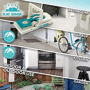 Kat Sense Mouse Traps for House, Reusable Humane Snap Trap That Works, Effective Indoor Mousetrap, Pack of 8 Small Mice Rodent Rat Traps