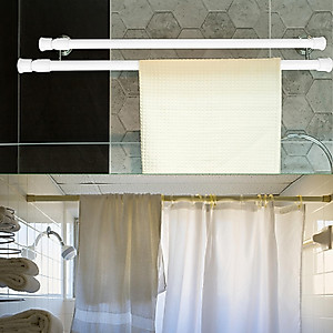 8 Pack Window Security Bar for Inside Windows Adjustable Window Safety Rods Extendable Sliding Door Lock Bar with Rubber Tips Multi-purpose Telescopic Rod Clothes Drying Rod, Extends from 17-27.6 Inch