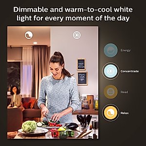 Philips Hue Smart 60W A19 LED Bulb - White and Color Ambiance Color-Changing Light - 4 Pack - 800LM - E26 - Indoor - Control with Hue App - Works with Alexa, Google Assistant and Apple Homekit