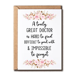 SMHGifts A Truly Great Doctor Is Hard To Find - Appreciation Card - Retirement Card For Doctor - Leaving Card - Doctor Card - Greeting Card For Him Her