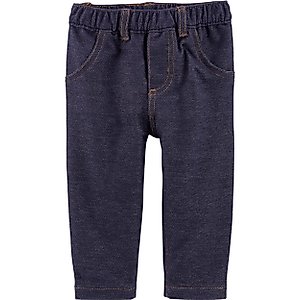 Carter's Baby Boys' Faux Denim Jeans (18 Months, Blue/Grey)