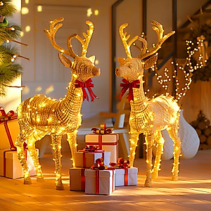 Minetom Fairy Lights Plug in, 33Ft 100 LEDs Waterproof Silver Wire Firefly Lights, UL Adaptor Included, Starry String Lights for Wedding Indoor Outdoor Christmas Patio Garden Decoration, Warm White