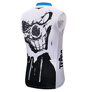 JPOJPO Men's Cycling Jersey Vest USA Bike Sleeveless Shirt Sets S-3XL Reflective 3-Pockets