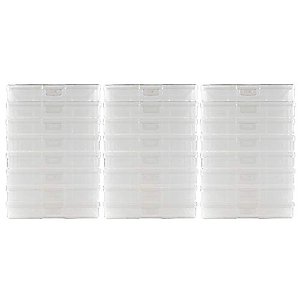 novelinks Photo Case 4" x 6" Photo Storage Boxes - Photo Organizer Cases Photo Keeper Picture Storage Containers Box for Photos - 24 PACK (Clear)