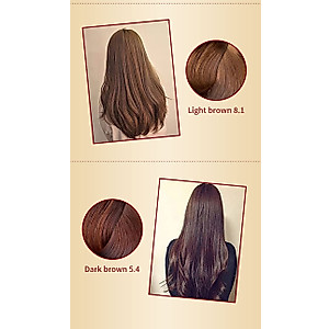 Maani Coconut Oil Hair Color Shampoo, Light Brown, 500 ML: Instant Fast Acting Long Lasting Hair Color Shampoo for Gray Hair, Nourishing, ShiningLong Lasting