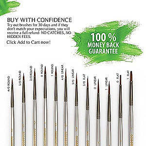 The Official Paint by Numbers Brush by Artistrove - 12 Amazing Fine Detailing Paint Brushs for Adults with a Need for Precision, Get Your Set of The Master Class Brushes to Perfect Your Passion!