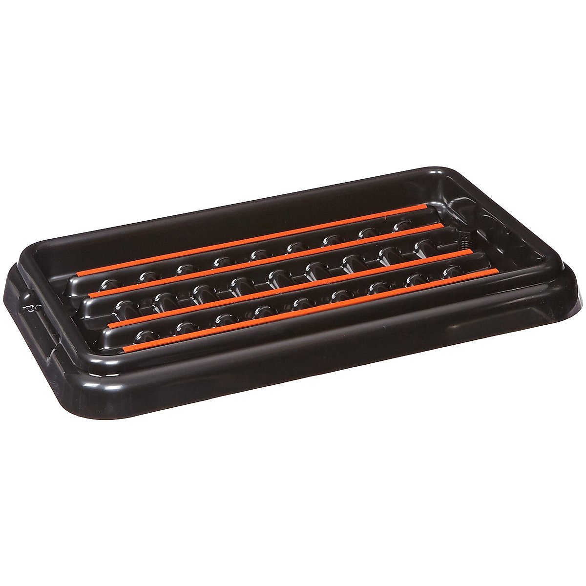 Simport Stain Tray M920-2 ABS Plastic Slide Staining System with Black Lid, Capacity of 20 Slides, 15" L x 9-3/8" W x 1-3/4" H