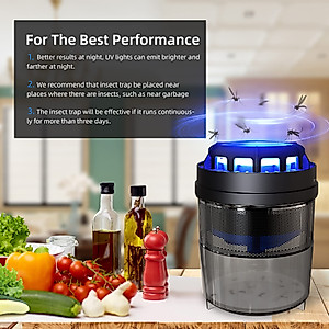 JANMASH Insect Controler Fly Catch USB Powered Intelligent Light Control for Indoor Home and Balcony