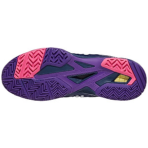 YONEX Women's Sonicage 2 All-Court Tennis Shoes, Navy/Blue Purple (US Size 10.5)