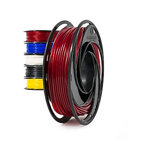 Gizmo Dorks Flexible TPU Filament for 3D Printers 3mm (2.85mm) 200g, Red